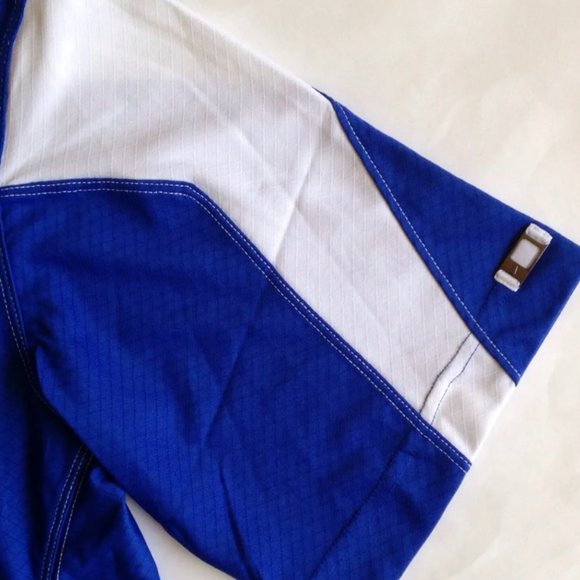 Nike | Shirts | Nike Swoosh Logo Drifit Colorblock Knit Short Sleeve ...